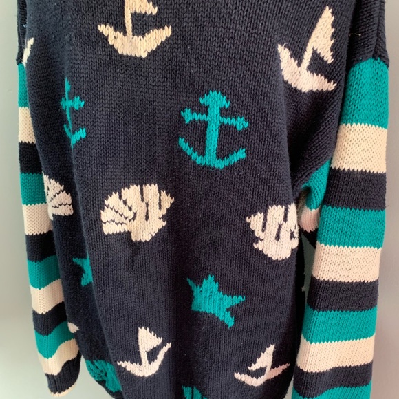 Vintage | Sweaters | Vintage Nautical Sweater Anchor Shells | Poshmark